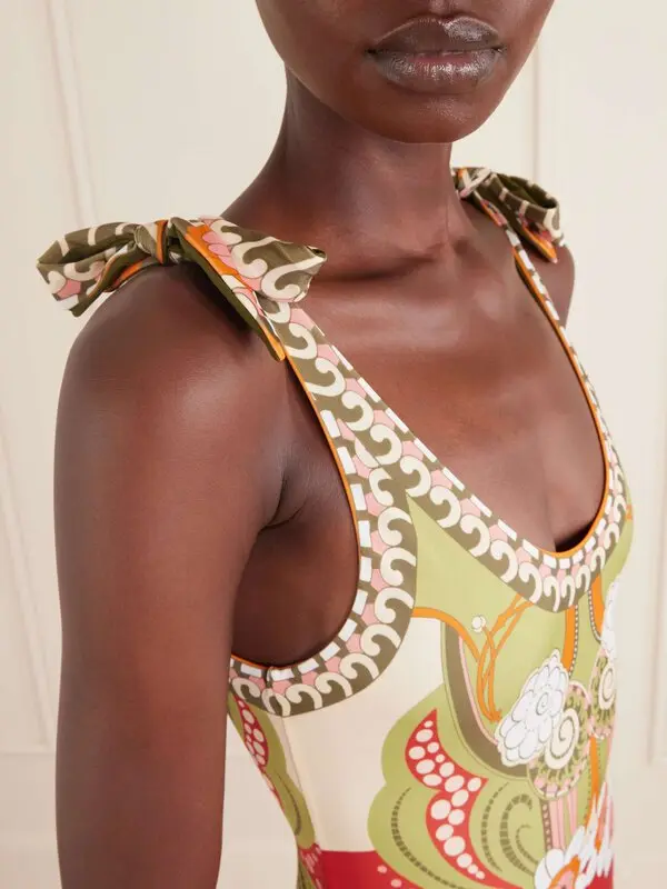 La DoubleJ Pammy Knotted Printed Swimsuit