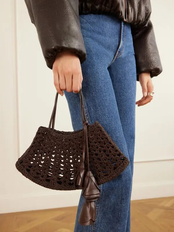 Magda Butrym Maya Crocheted Shoulder Bag - Brown