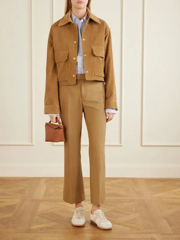Maria Mcmanus Cotton-blend High-waist Straight-leg Pants