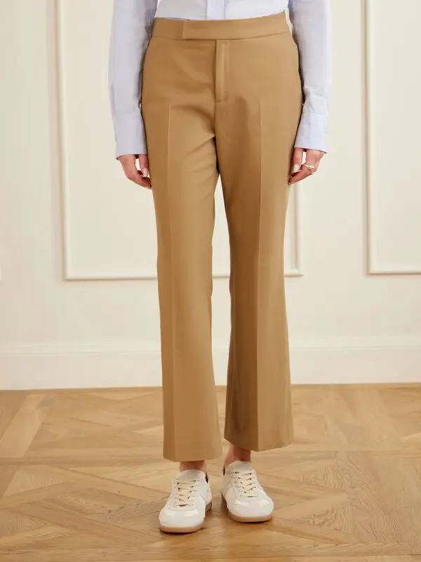 Maria Mcmanus Cotton-blend High-waist Straight-leg Pants