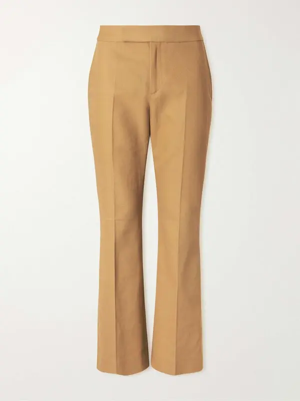 Maria Mcmanus Cotton-blend Straight-leg High-waist Pants