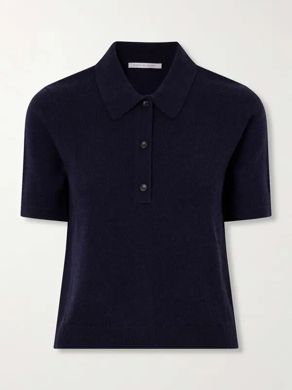 Maria Mcmanus Cashmere And Cotton-blend Polo Shirt