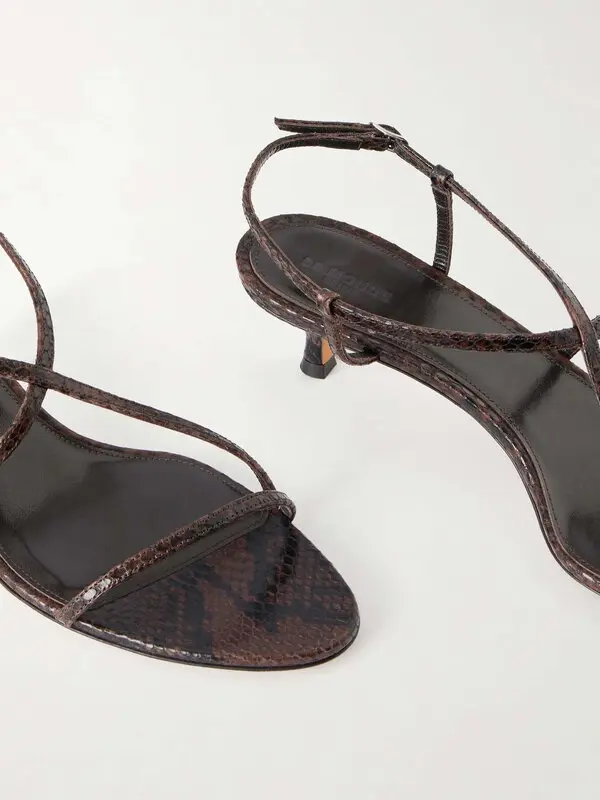 Le Monde Beryl Rio 35 Snake-effect Leather Sandals