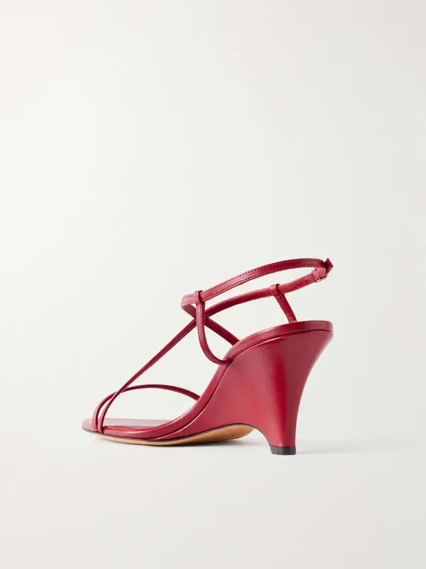 Le Monde Beryl Rio 70 Leather Wedge Sandals