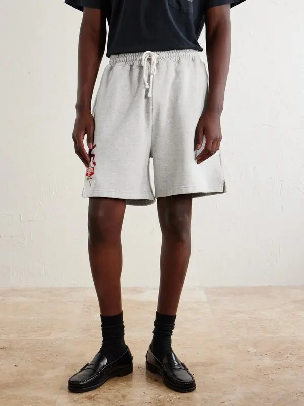 CHERRY LOS ANGELES Logo Embroidered Cotton Shorts