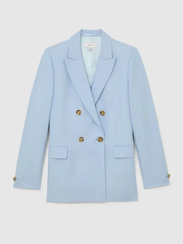 REISS Magda Double-breasted Peak-lapel Suit Jacket