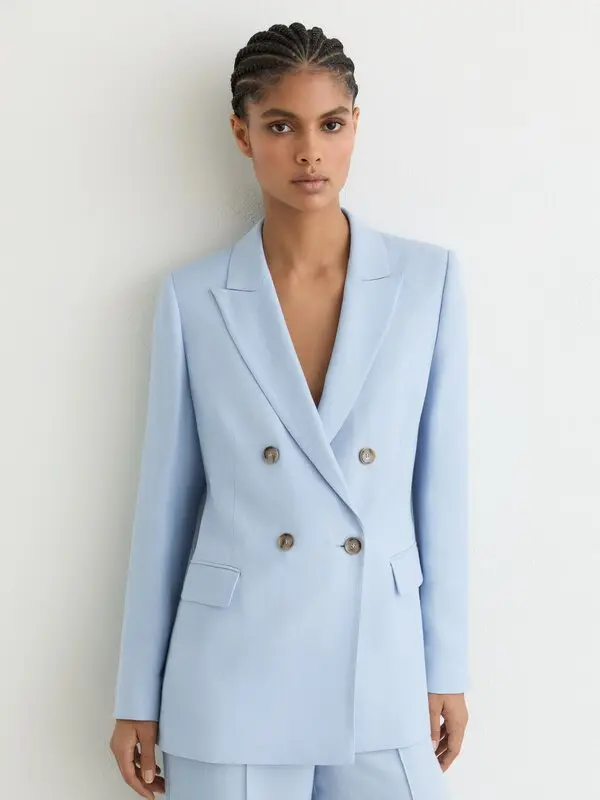 REISS Magda Double-breasted Peak-lapel Suit Jacket