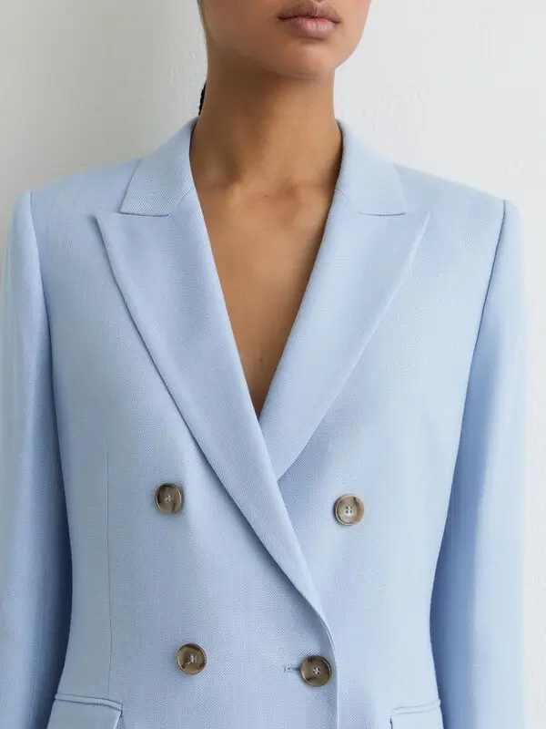 REISS Magda Double-breasted Peak-lapel Suit Jacket