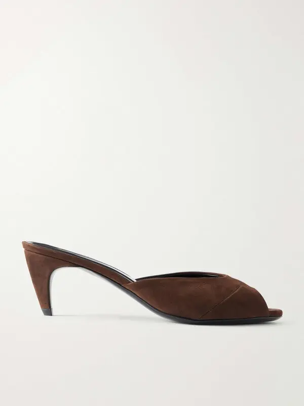 JUDE Cave 65 Suede Mules - Brown