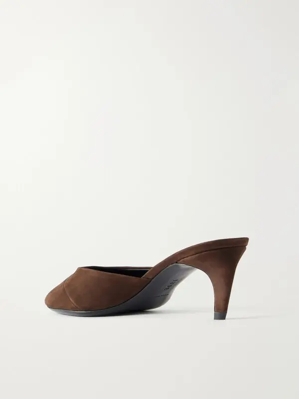 JUDE Cave 65 Suede Peep-toe Mules