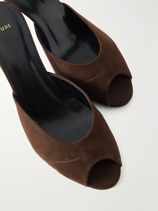 JUDE Cave 65 Suede Peep-toe Mules