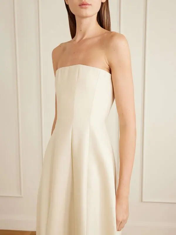 Khaite Stela Wool And Silk-blend Midi Dress