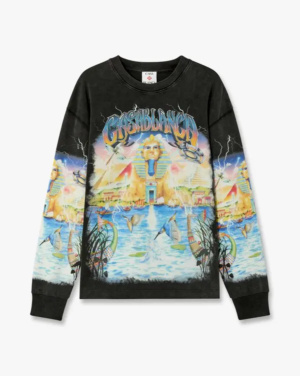 Casablanca Egypt As It Was Long Sleeve T-shirt - Black