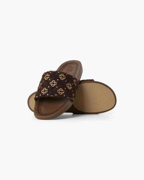 Casablanca Monogram Pool Slides