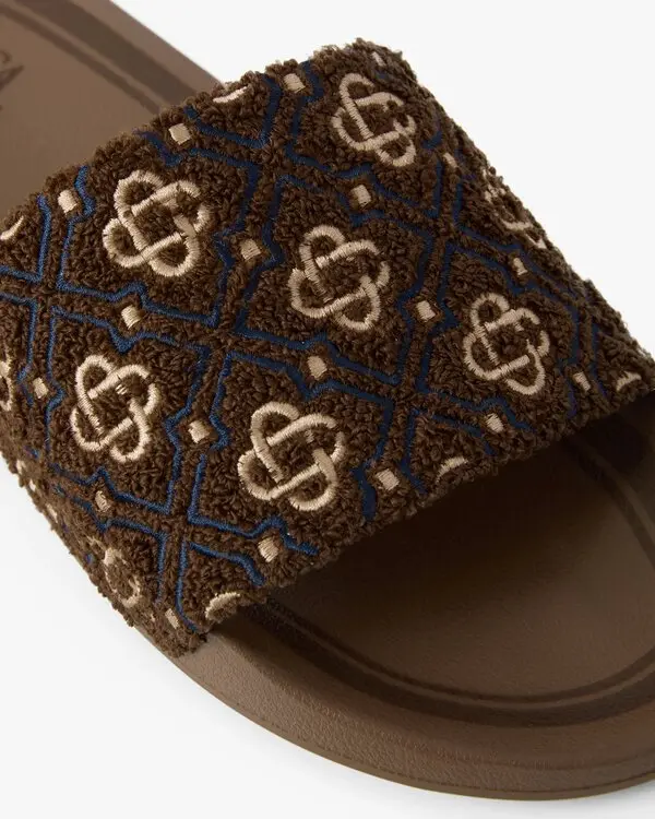 Casablanca Monogram Pool Slides