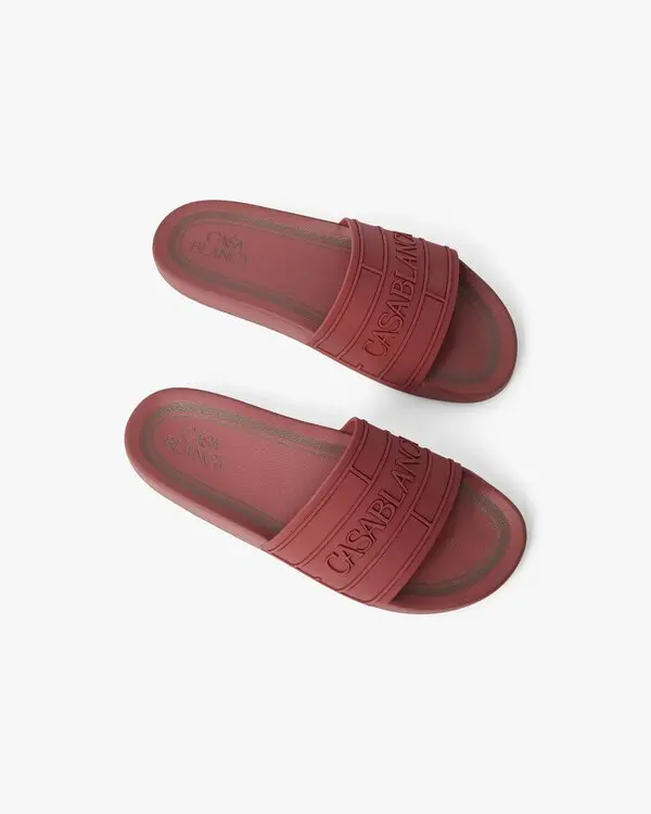 Casablanca Burgundy Logo Pool Slides