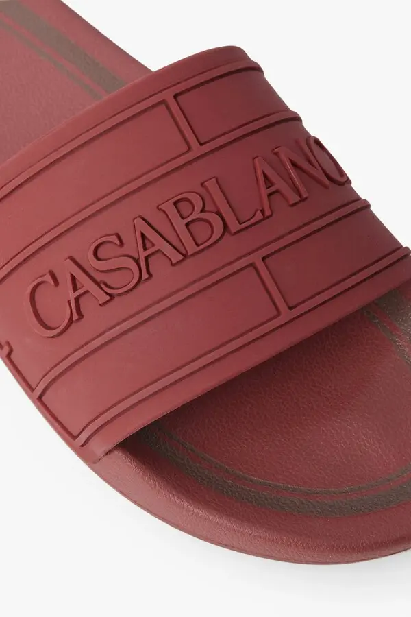 Casablanca Burgundy Logo Pool Slides