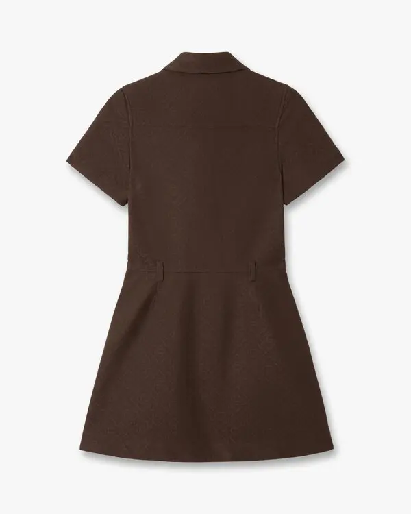 Casablanca Monogram Canvas Midi Dress - Dark Brown