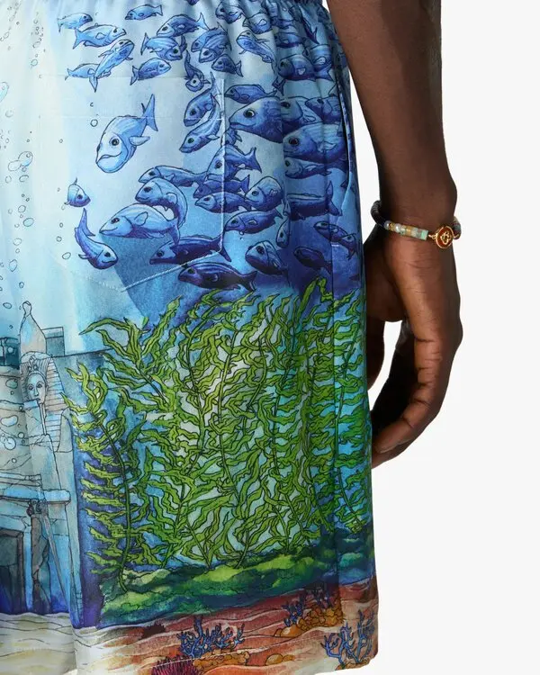 Casablanca Multicolour Trompe L'oeil Silk Shorts