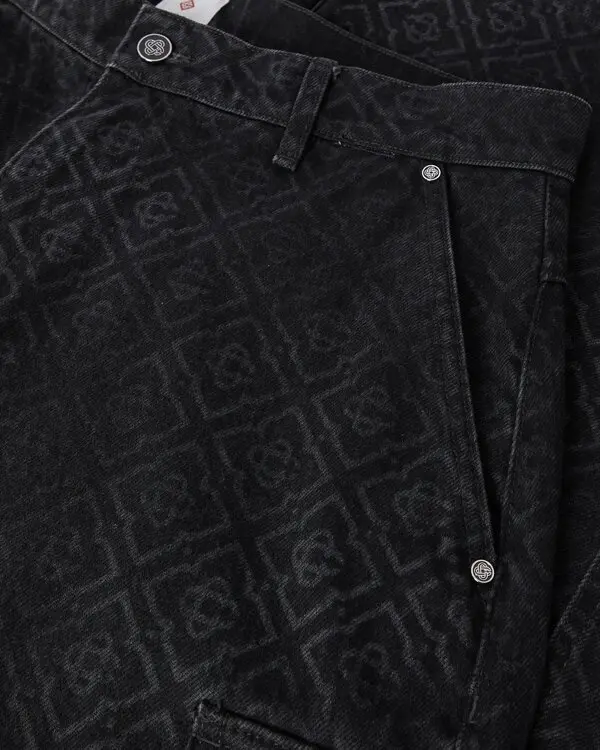 Casablanca Monogram Cargo Denim Jeans