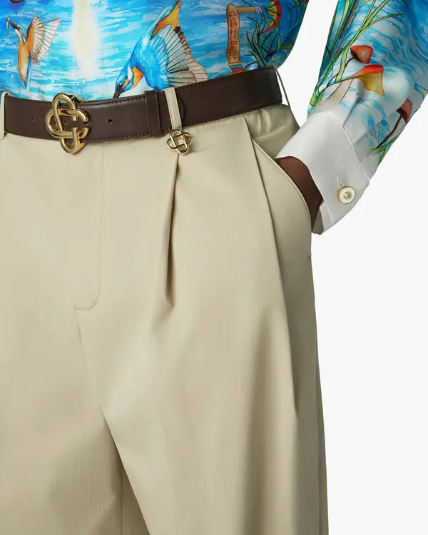 Casablanca Pleated Straight Leg Trousers