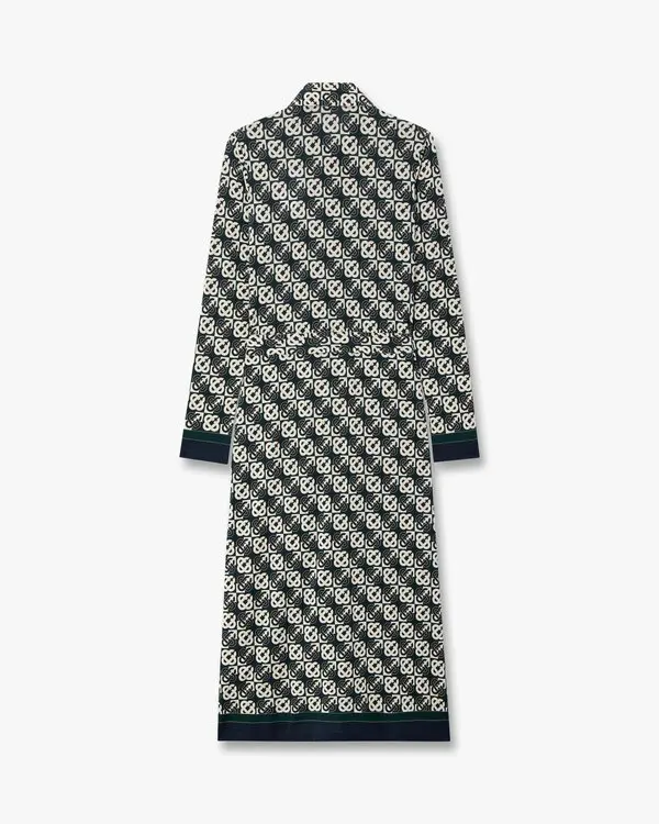 Casablanca Monogram Check Jersey Midi Dress