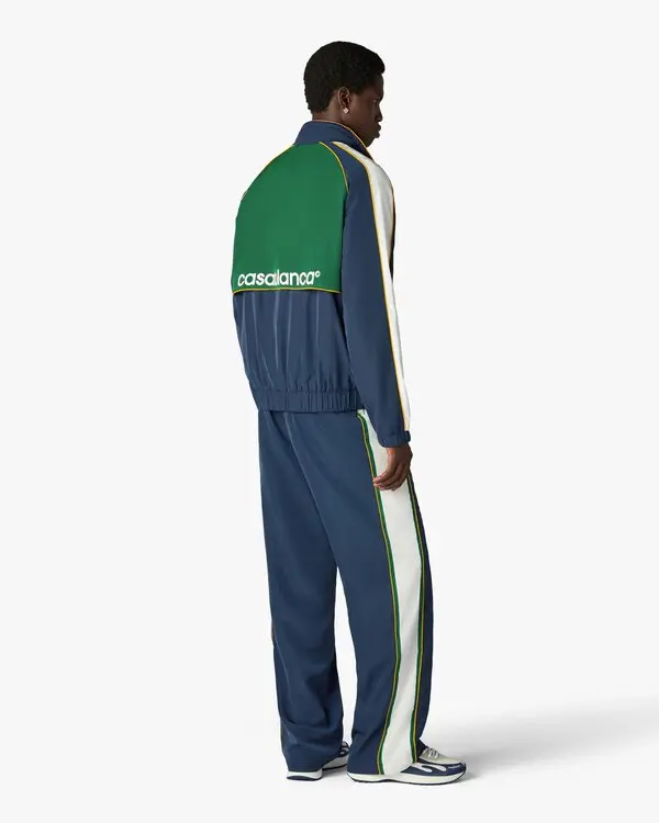 Casablanca Green & Navy Check Track Pants