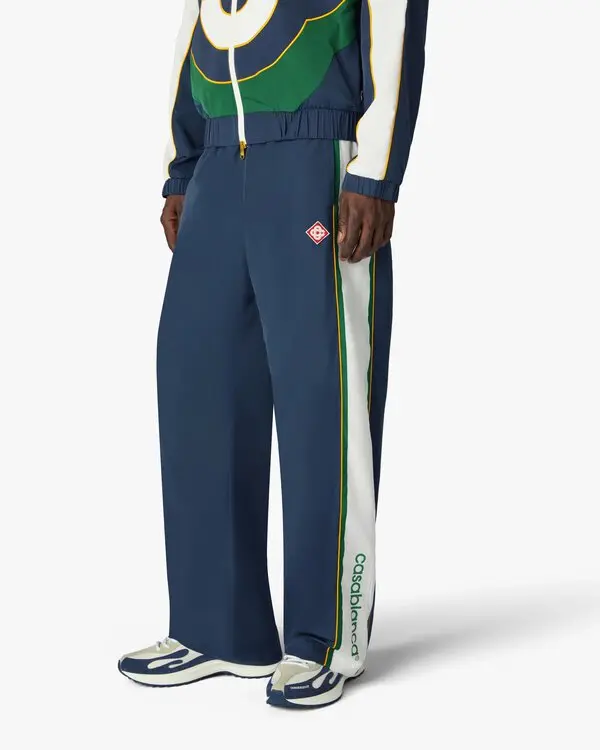 Casablanca Green & Navy Check Track Pants