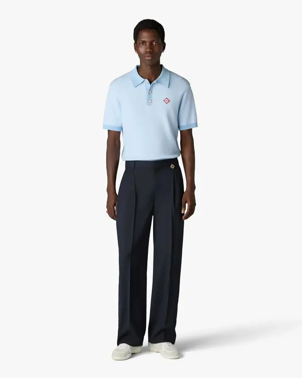 Casablanca Grey Pleated Straight Leg Trousers