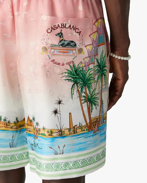 Casablanca Ethereal Silk Shorts