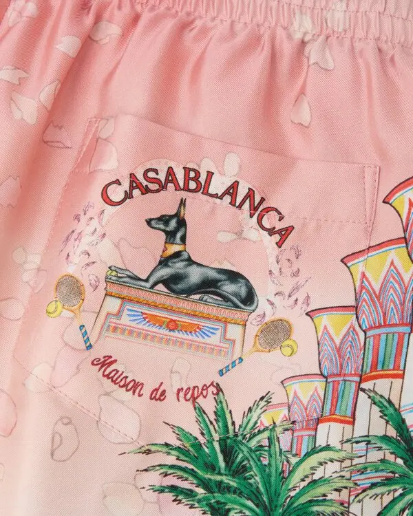 Casablanca Ethereal Silk Shorts