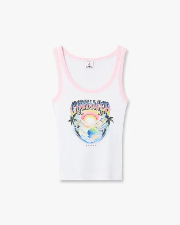 Casablanca Multicolour Airspray Printed Tank Top
