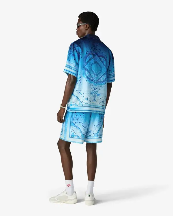 Casablanca Gradient Egyptian Rug Silk Shorts