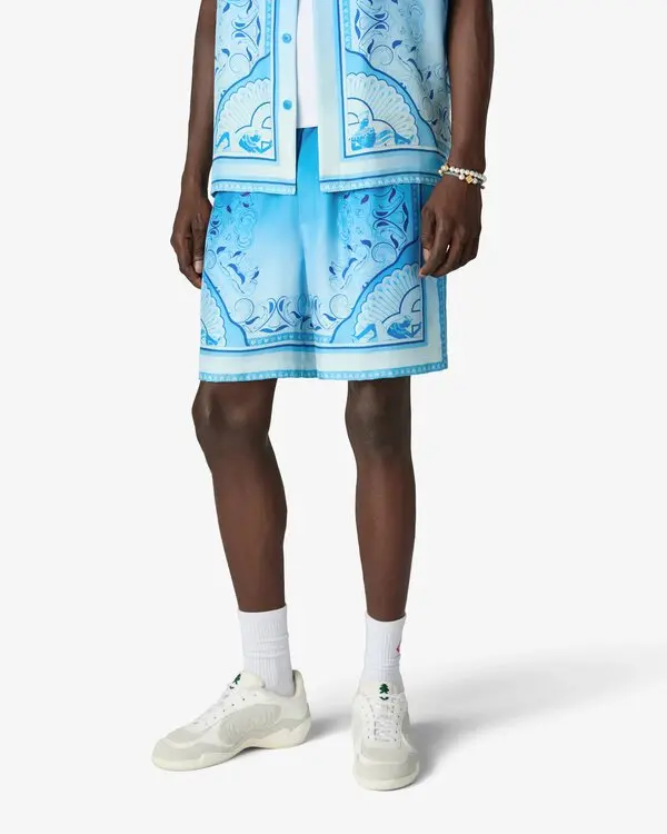 Casablanca Gradient Egyptian Rug Silk Shorts