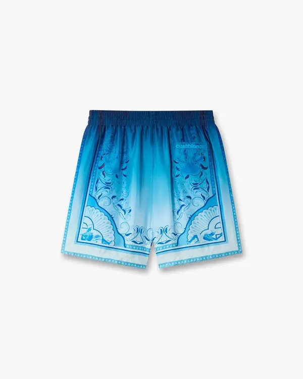 Casablanca Gradient Egyptian Rug Silk Shorts