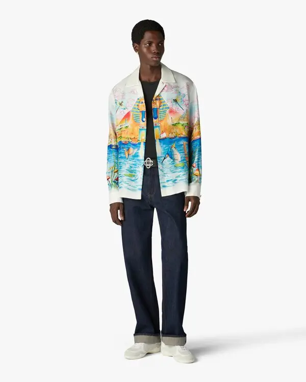 Casablanca Multicolour Egypt As It Was Long Sleeve Linen Shirt