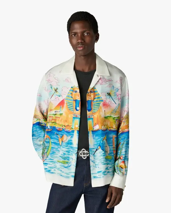 Casablanca Multicolour Egypt As It Was Long Sleeve Linen Shirt