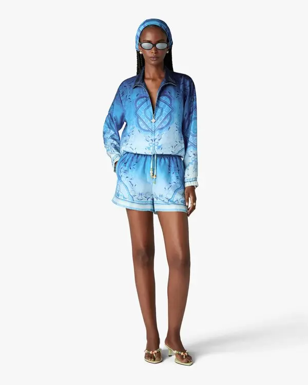Casablanca Gradient Egyptian Rug Silk Shorts
