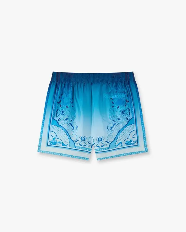 Casablanca Gradient Egyptian Rug Silk Shorts