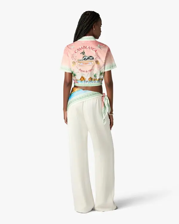 Casablanca Ethereal Cotton Cropped Shirt