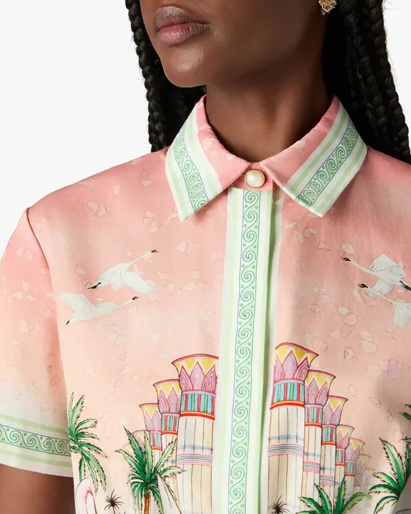 Casablanca Ethereal Cotton Cropped Shirt