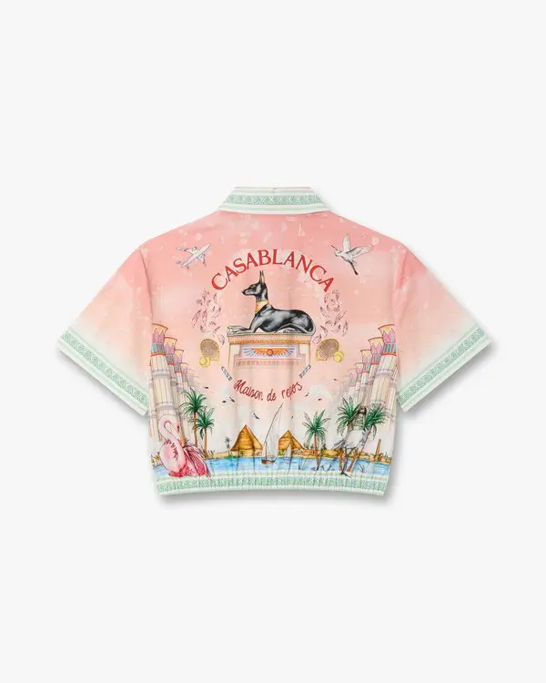 Casablanca Ethereal Cotton Cropped Shirt