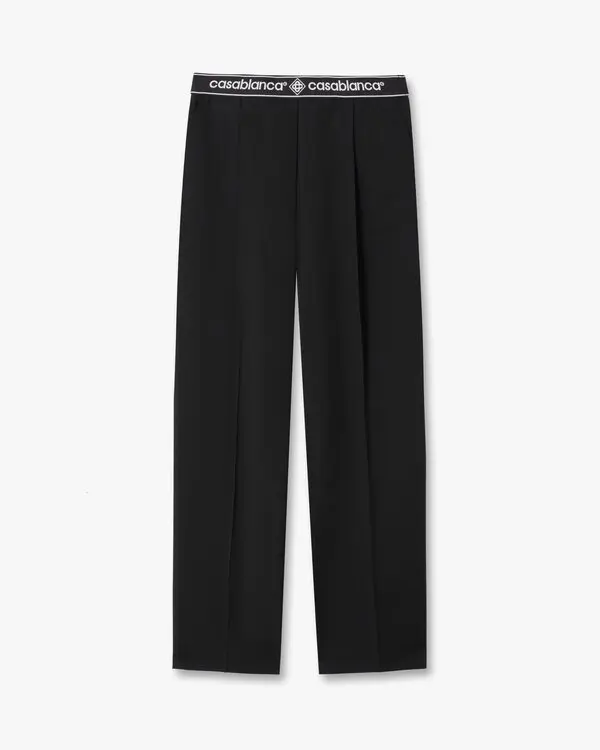 Casablanca Wool Tailored Trousers - Black