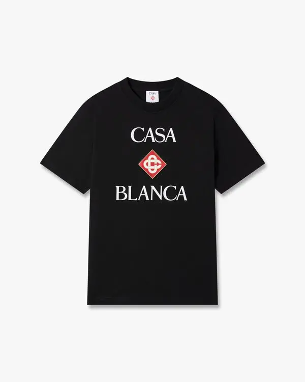 Casablanca Diamond Logo Short Sleeve T-shirt - Black