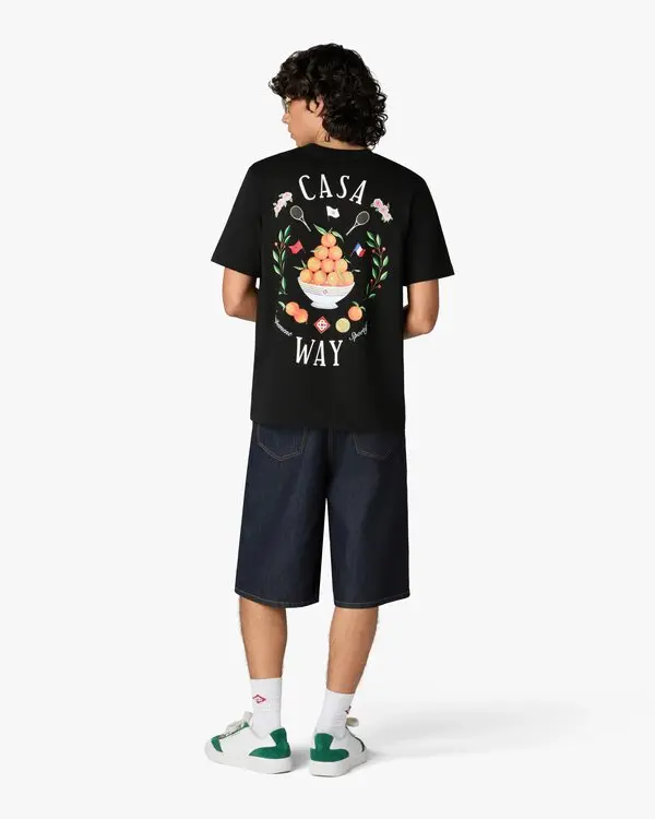 Casablanca Black Casaway Short Sleeve T-shirt