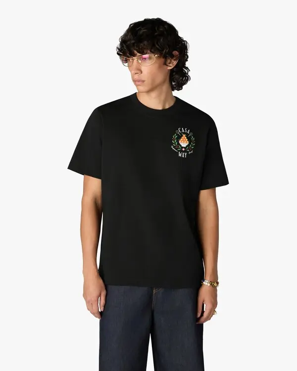 Casablanca Black Casaway Short Sleeve T-shirt