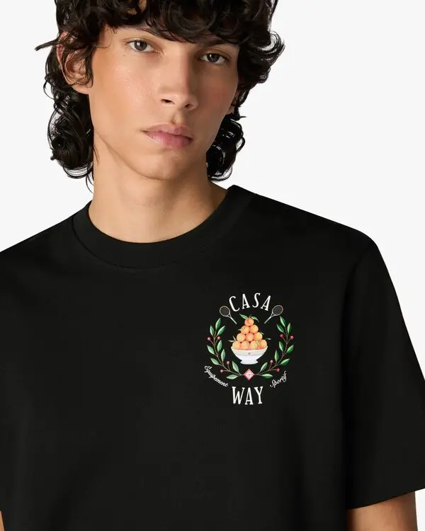 Casablanca Black Casaway Short Sleeve T-shirt