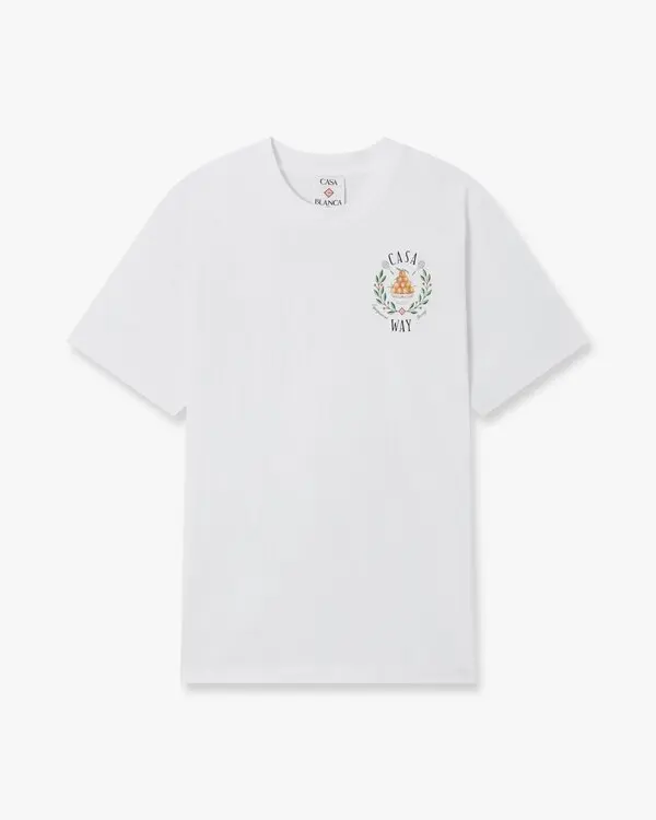 Casablanca White Casaway Short Sleeve T-shirt - Orange