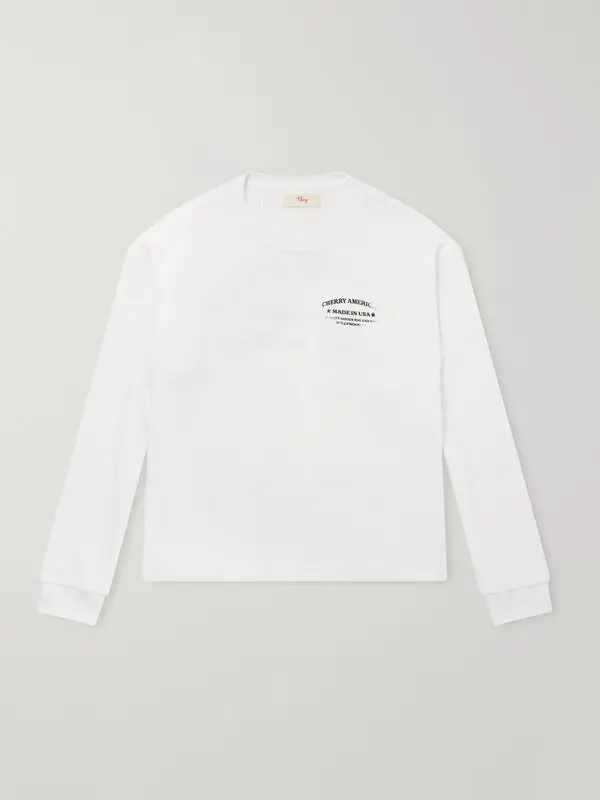 CHERRY LOS ANGELES Logo-printed Cotton-jersey T-shirt - White