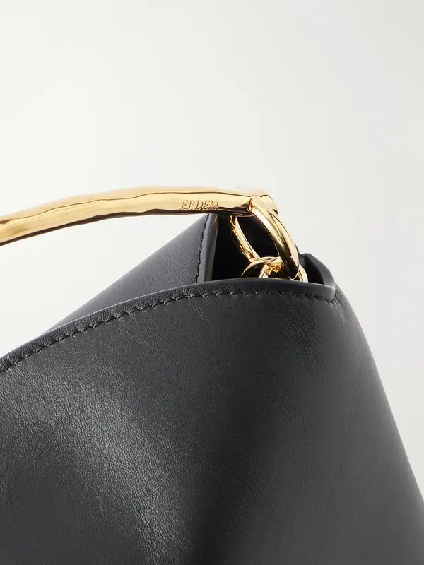Erdem Medium Floral-embroidered Leather Clutch With Gold-tone Hoop Handle